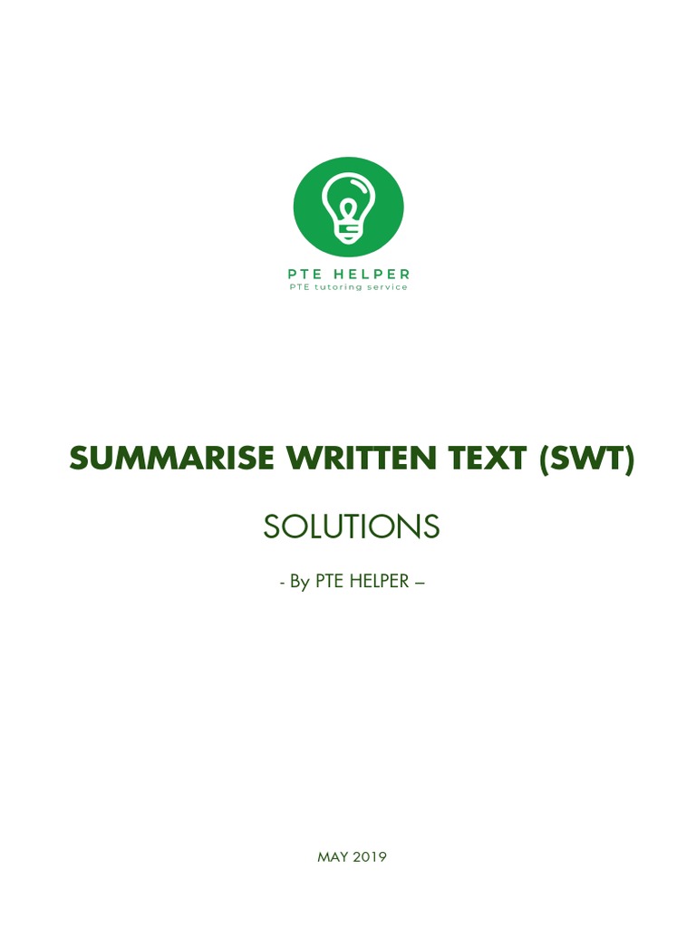 PTE SWT Collection 1 | PDF