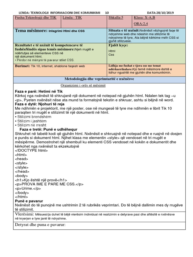 Integrimi HTML Dhe CSS | PDF