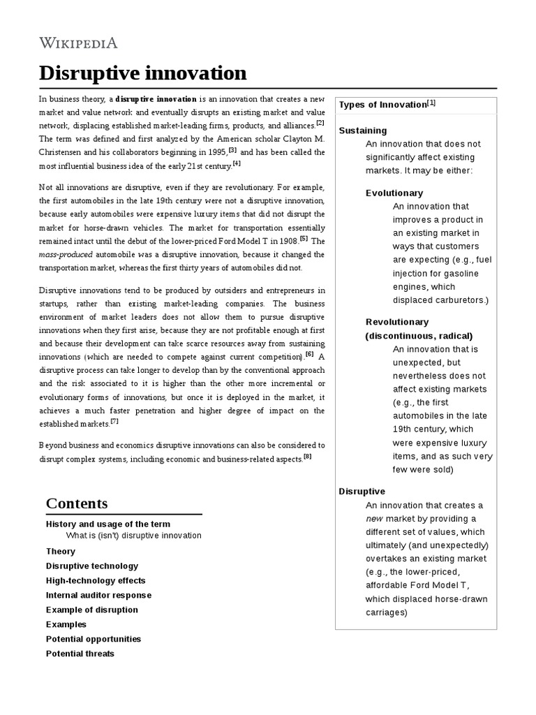 Disruptive Innovation | PDF | Disruptive Innovation | Transistor