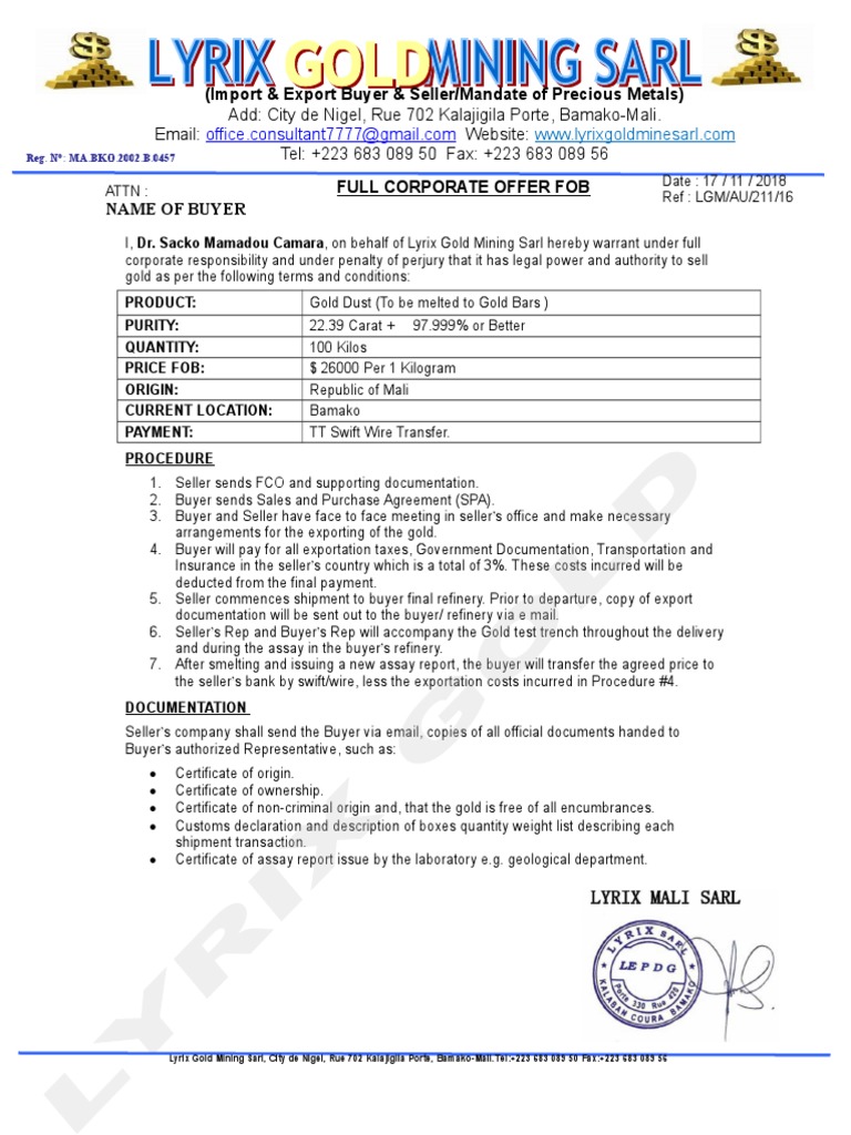 100KG Fco | PDF | Gold | Economies
