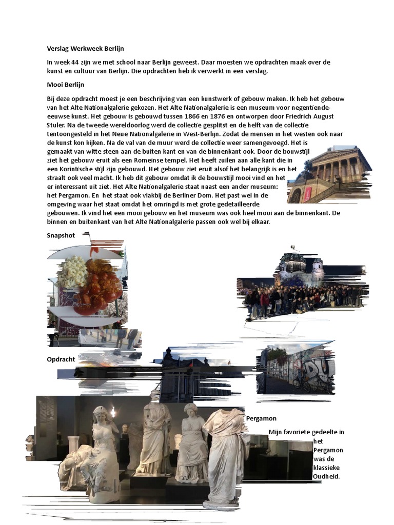 Verslag Werkweek Berlijn | PDF