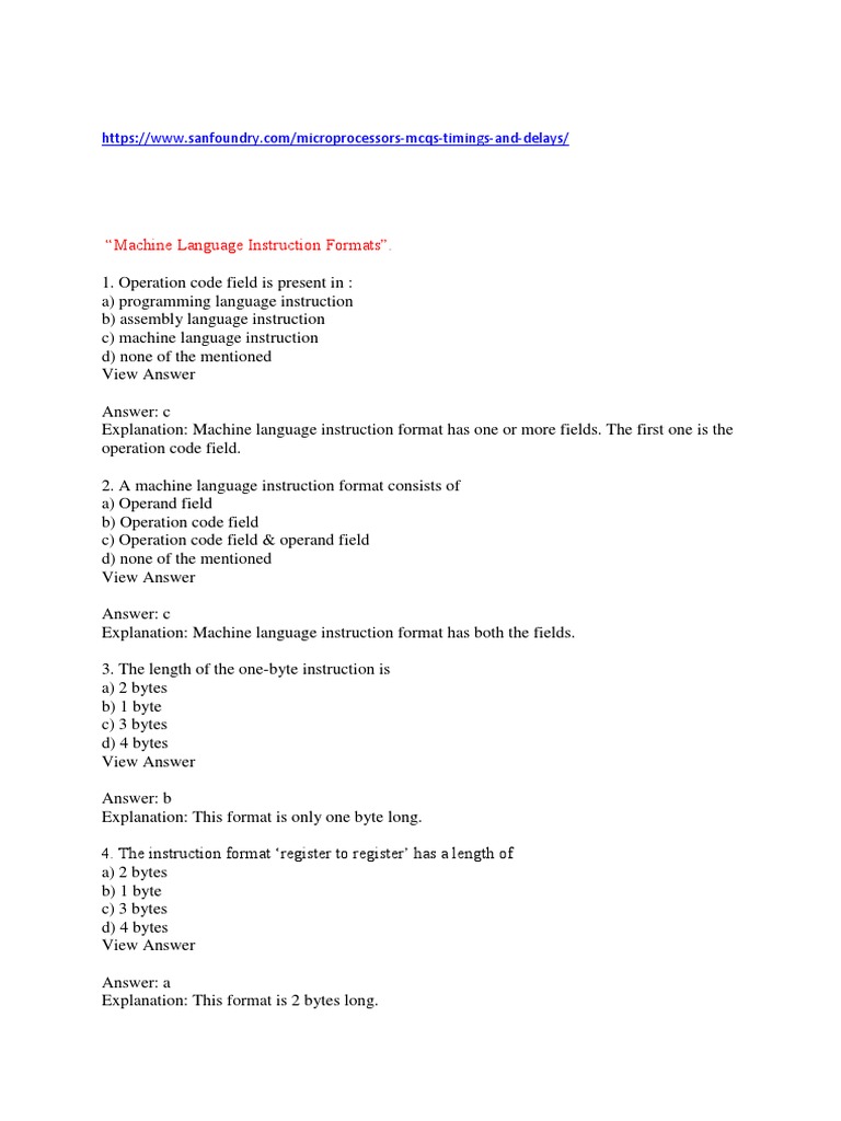 Mpmc Objective Pdf Subroutine Central Processing Unit 