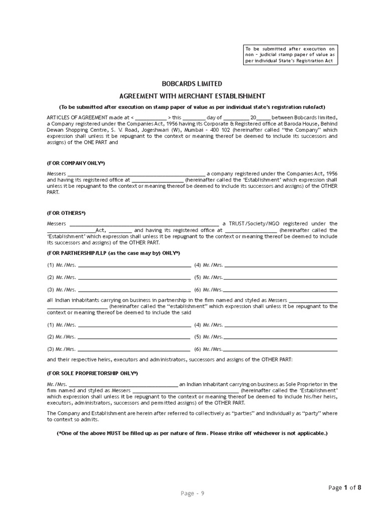 Merchant Agreement Revised We F August 2016 | PDF | Credit Card | Debit ...