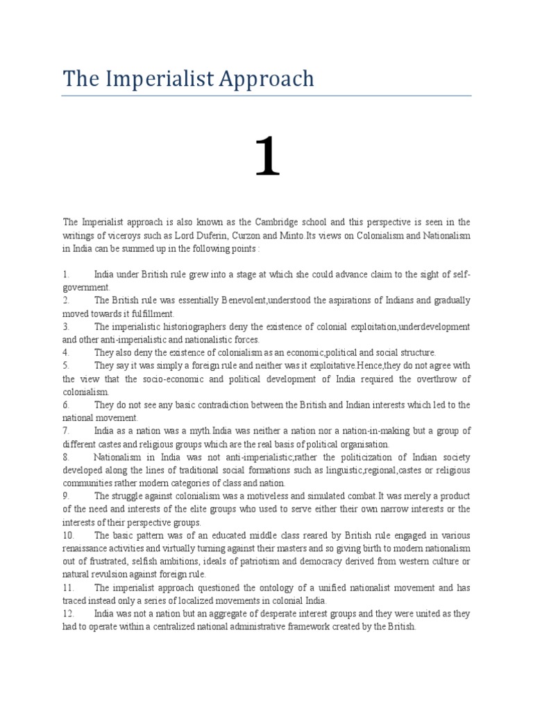 Approaches To The Study of Indian Nationalism | PDF | Nationalism ...