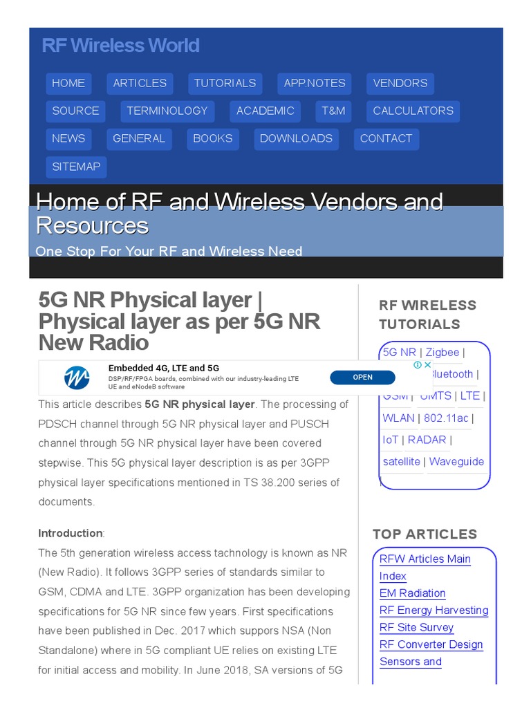 5G NR Physical Layer - Physical Layer As Per 5G NR New Radio | PDF ...