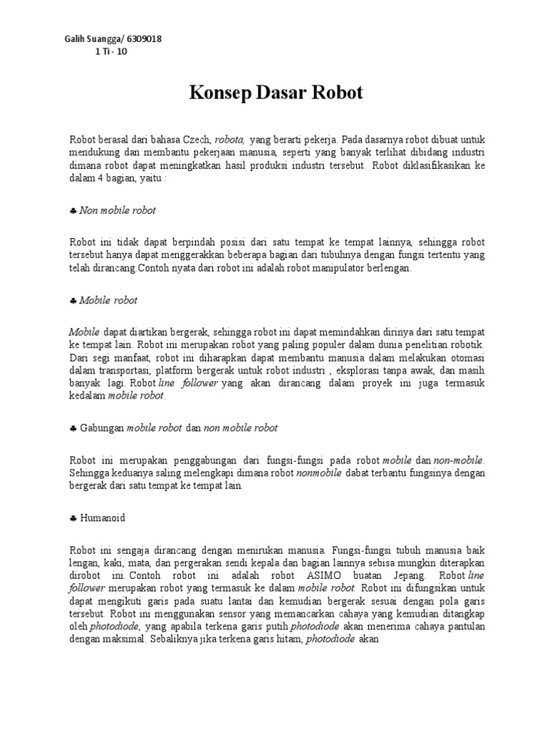 Dasar dan Desain Robotik | PDF