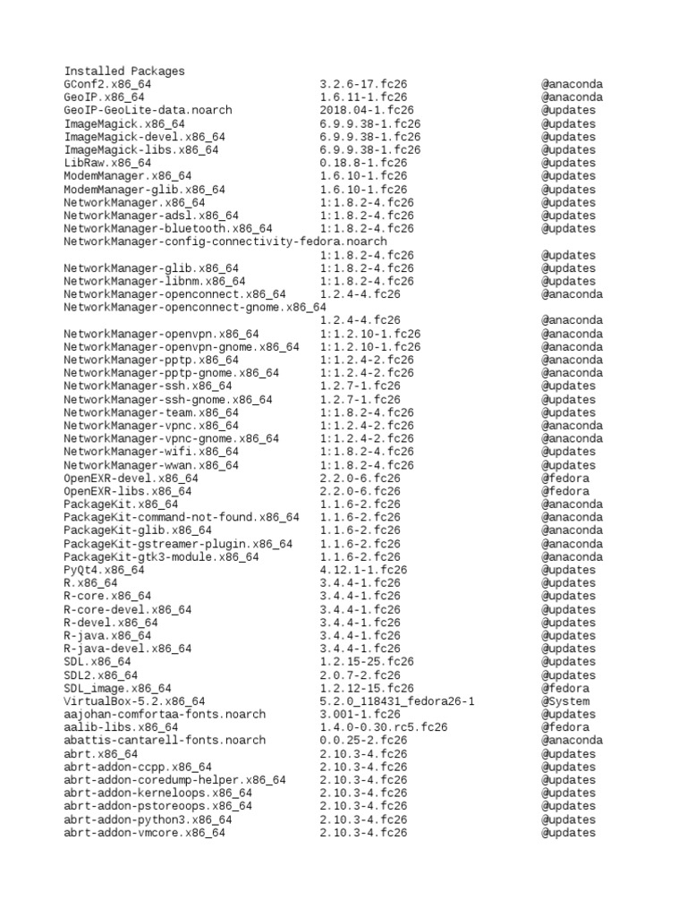 Installed List of Packages | PDF
