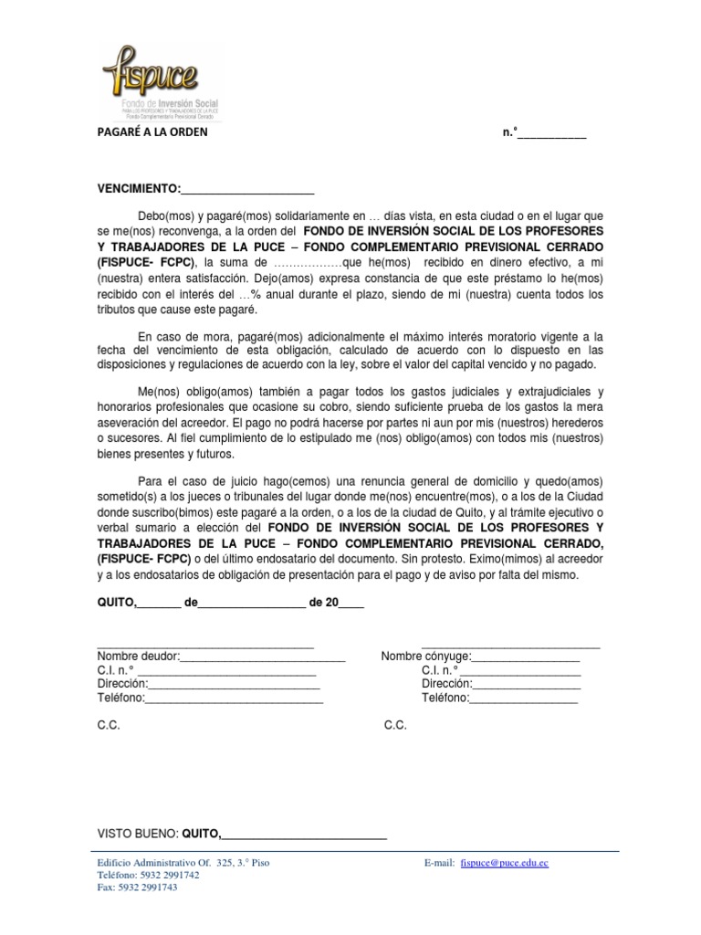 Pagare A La Orden PDF | PDF | Gobierno