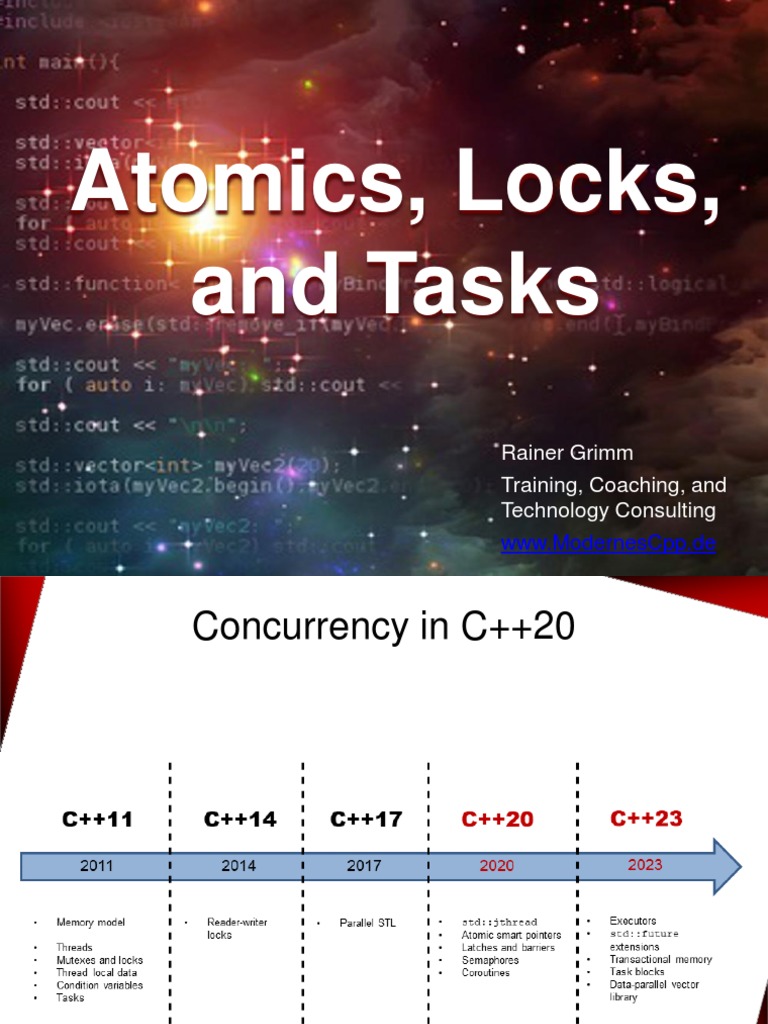 Back To Basics Atomics Locks and Tasks Cppcon 2019 by Rainer Grimm | PDF | Synchronization ...