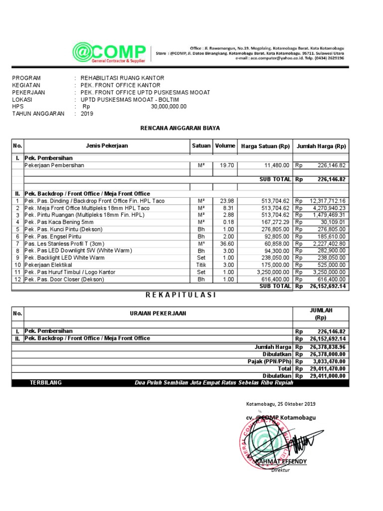 Meja Pendaftaran | PDF
