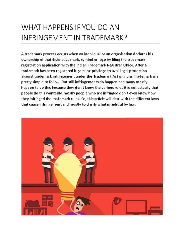 What Happens If You Do An Infringement in Trademark? | PDF | Trademark ...