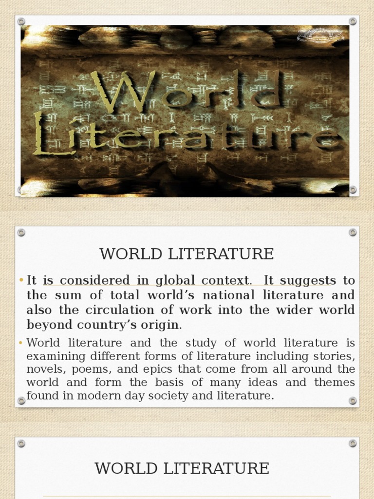 World Literature | PDF | Grammatical Gender | English Language
