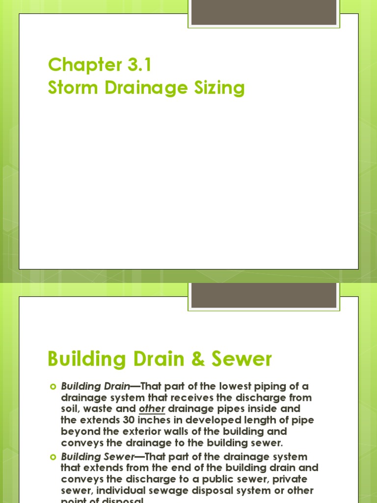 Storm Drainage Sizing | PDF | Sanitary Sewer | Storm Drain