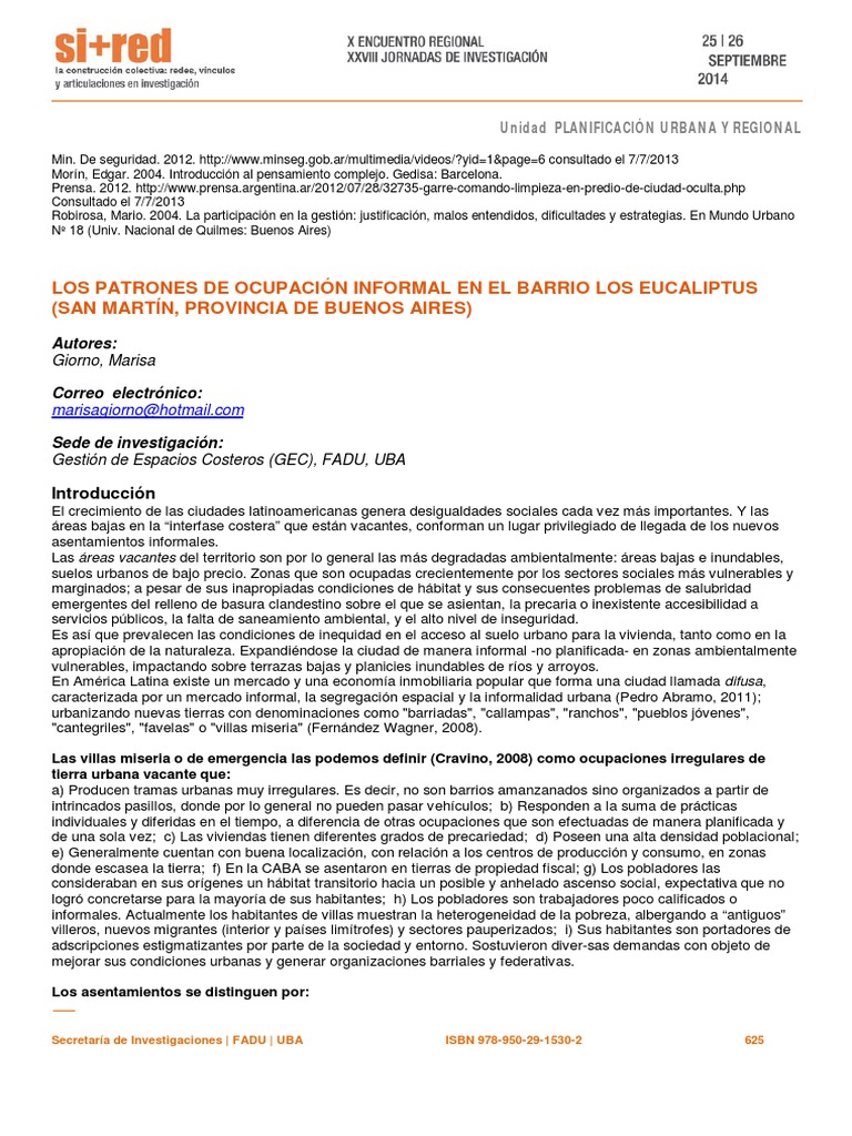 Patrones de ocupación en Los Eucaliptus | PDF | Chabolas | Residuos