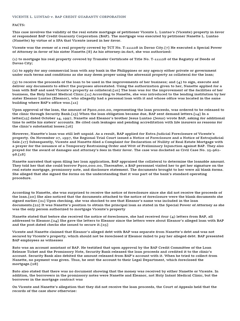 Pledge Case Digest | PDF | Foreclosure | Mortgage Law