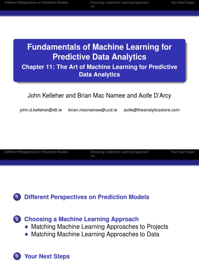 Machine Learning for Predictive Analytics | PDF | Machine Learning ...