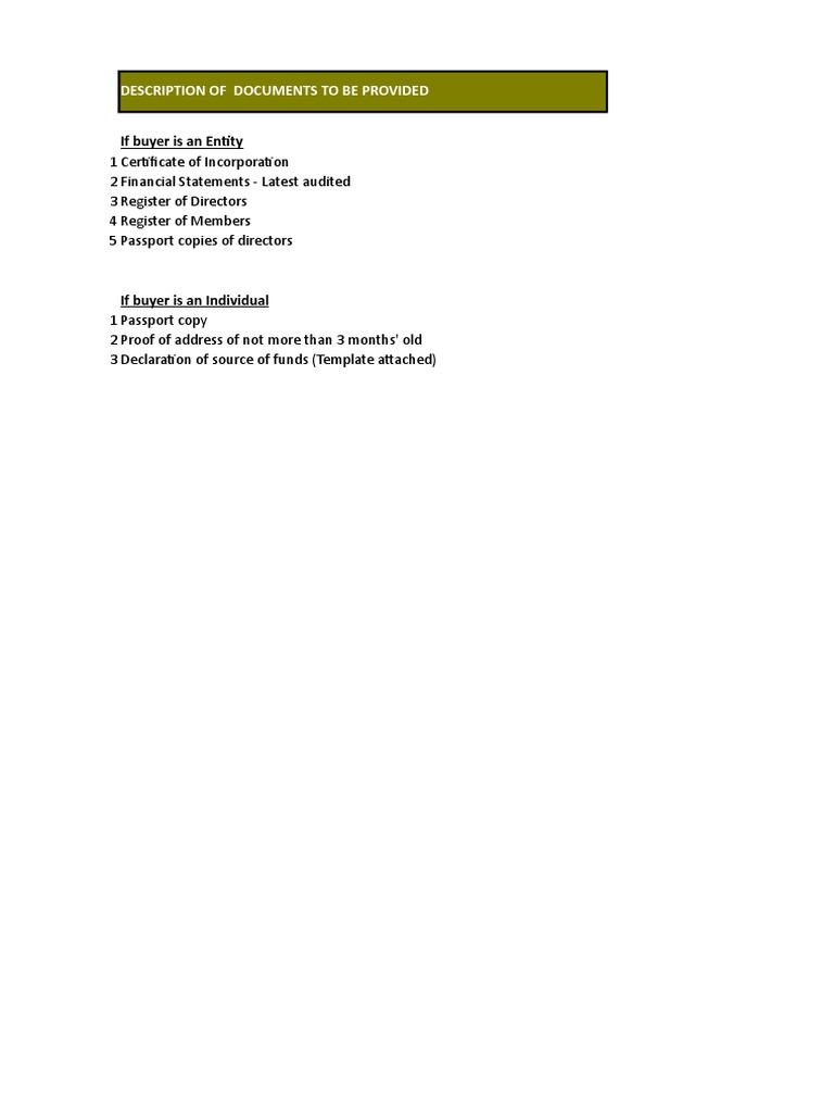 CDD Checklist-Dover | PDF