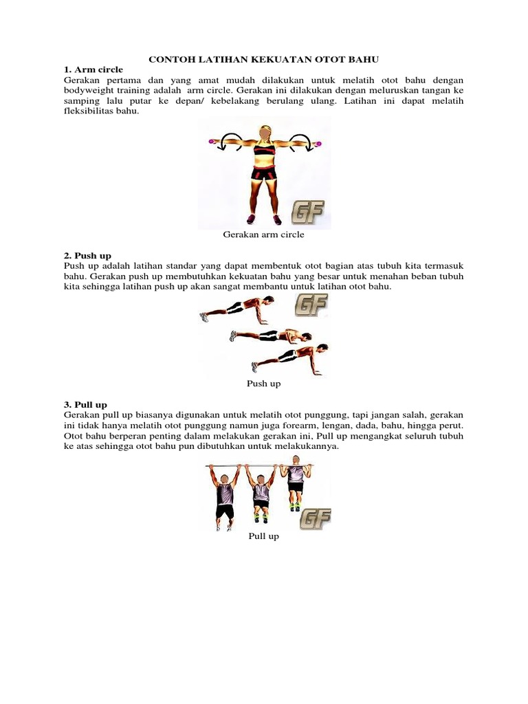 Contoh Latihan Kekuatan Otot Bahu | PDF