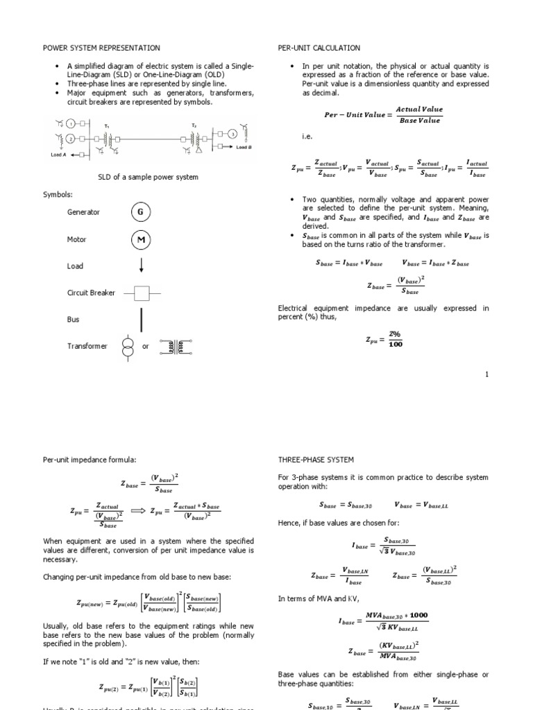 Lecture No. 3 - Per-Unit System and Impedance Diagram | PDF ...