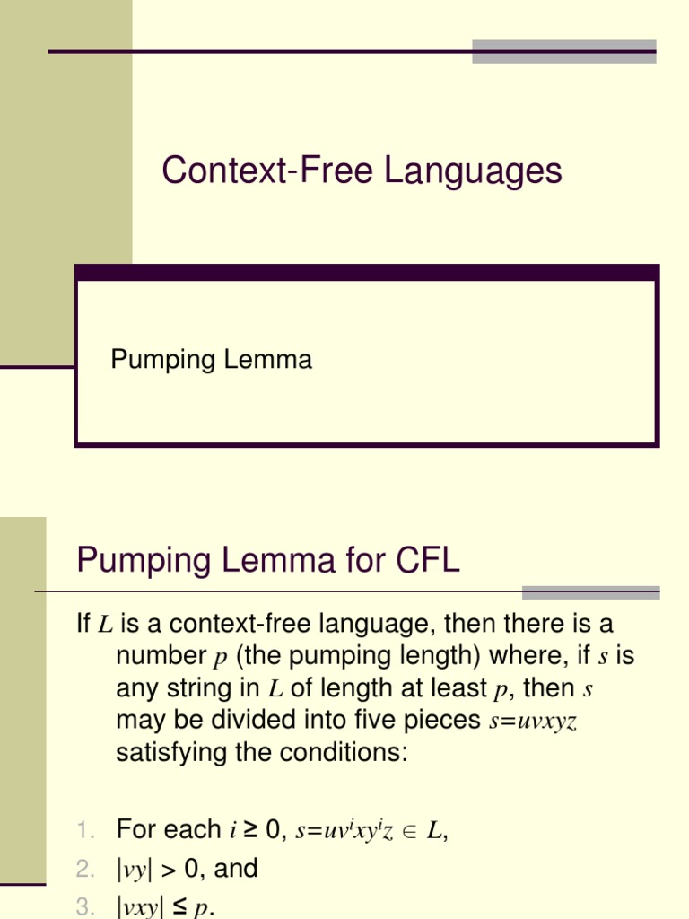 Pumping Lemma | PDF