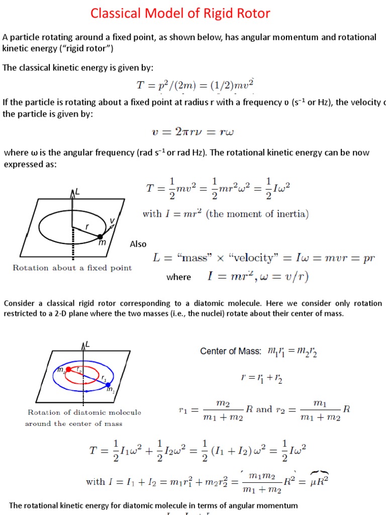 Rigid Rotor | PDF | Rotation Around A Fixed Axis | Angular Momentum