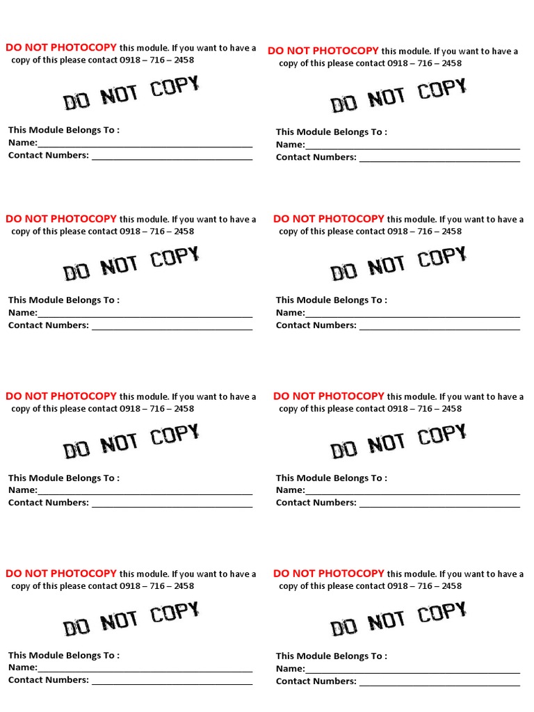 Do Not Photocopy Do Not Photo | PDF