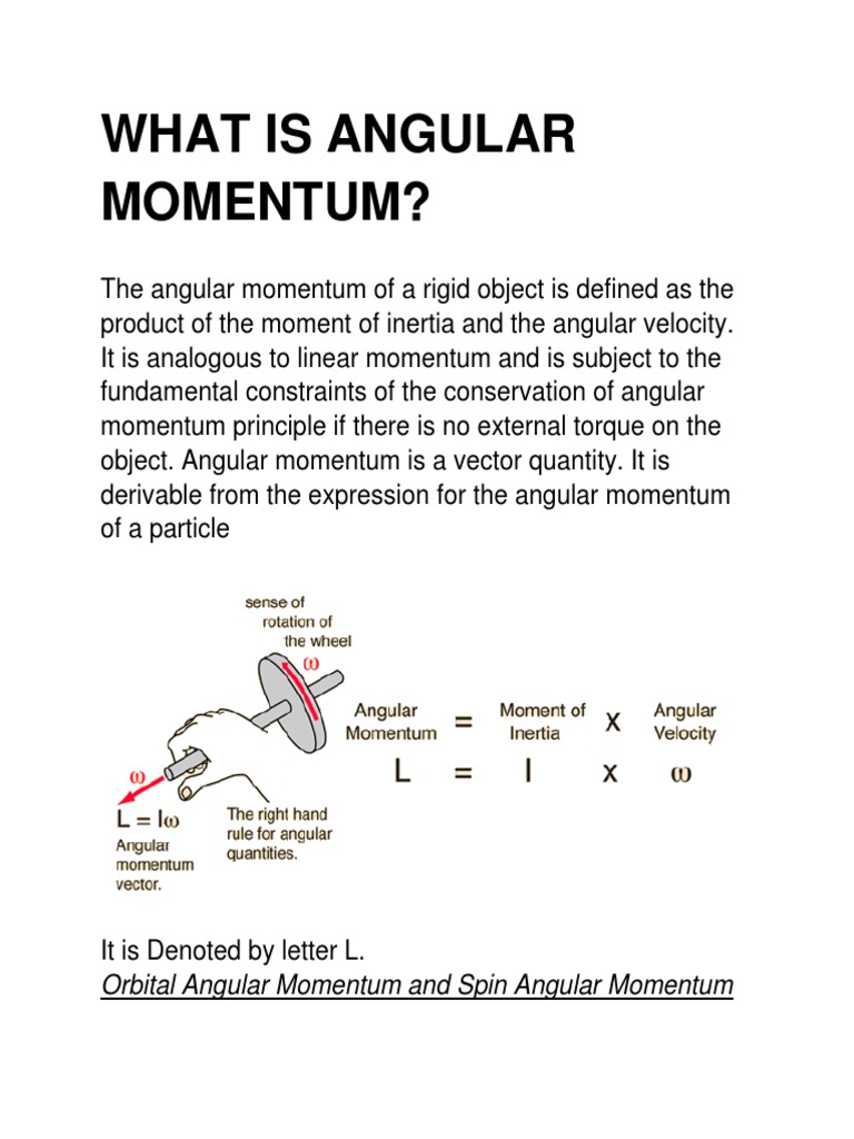Conservation of Angular Momentum Explained | PDF | Angular Momentum ...
