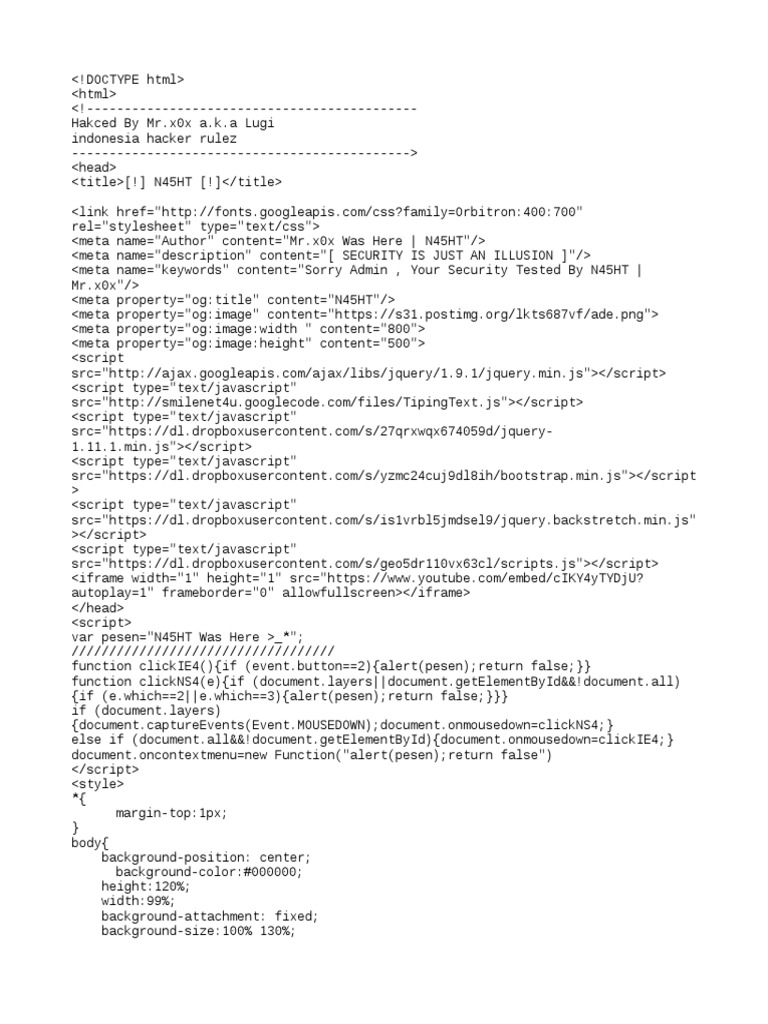 Script Deface Keren (SFILE | PDF
