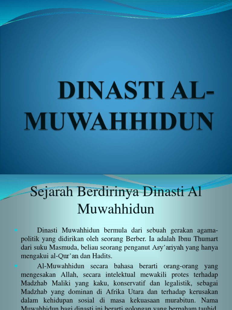 Sejarah Dinasti Al Muwahhidun | PDF