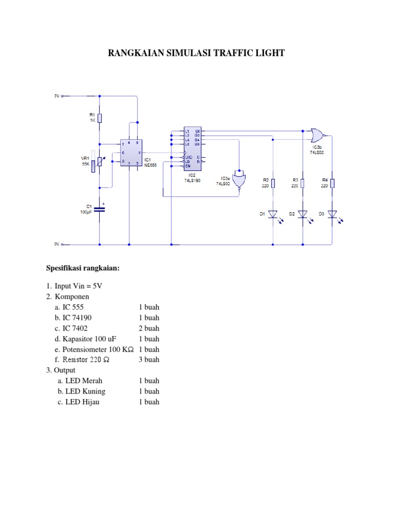 Rangkaian Simulasi Traffic Light | PDF