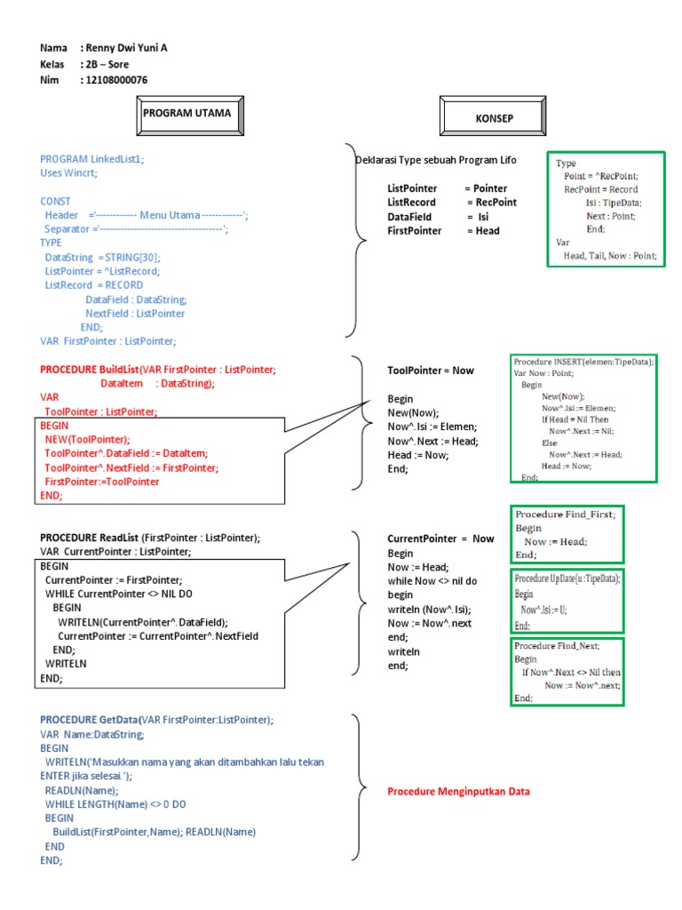 Program Lifo Dengan Pascal | PDF | Computer Programming | Computing