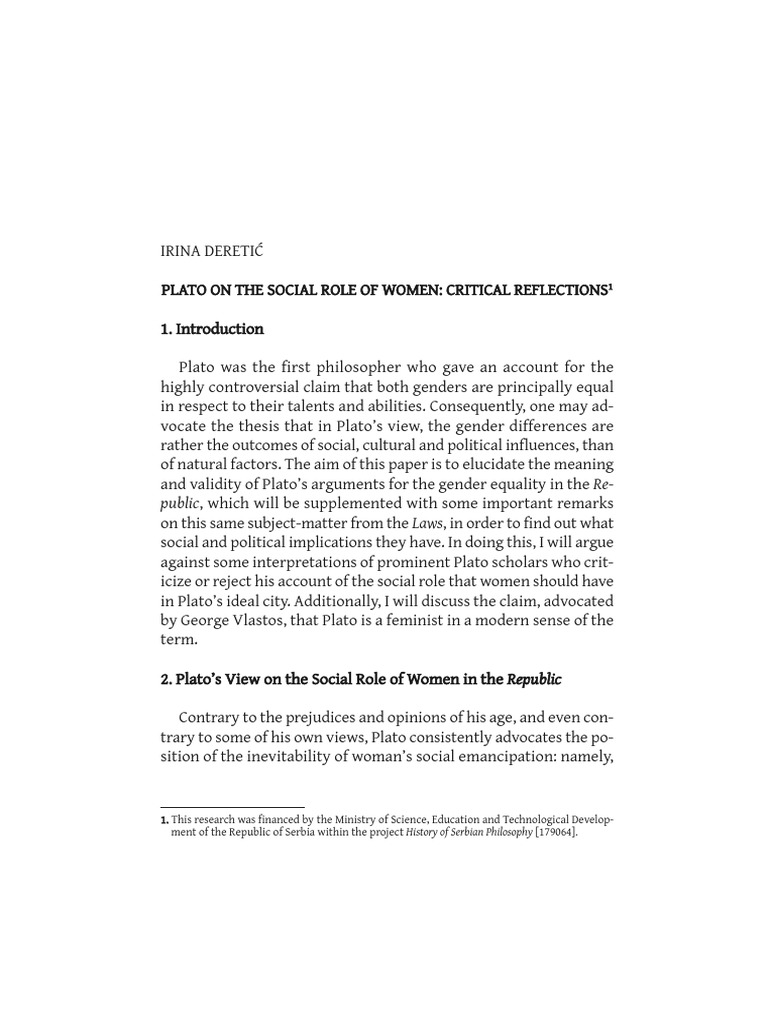 Plato and Women | PDF | Plato | Socrates