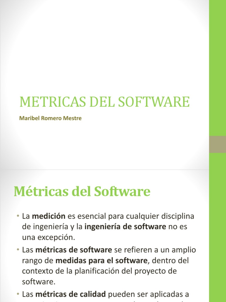 Métricas Esenciales en Ingeniería de Software | PDF | Ingeniería de software | Software