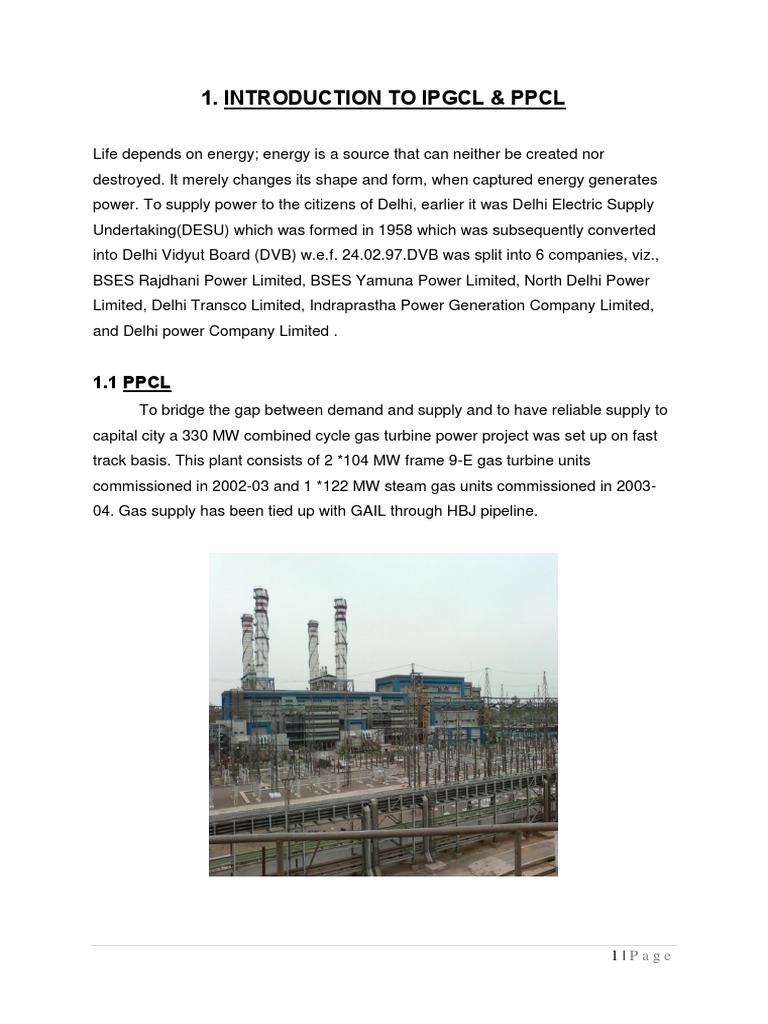 Introduction To Ipgcl & PPCL | PDF | Transformer | Electric Motor