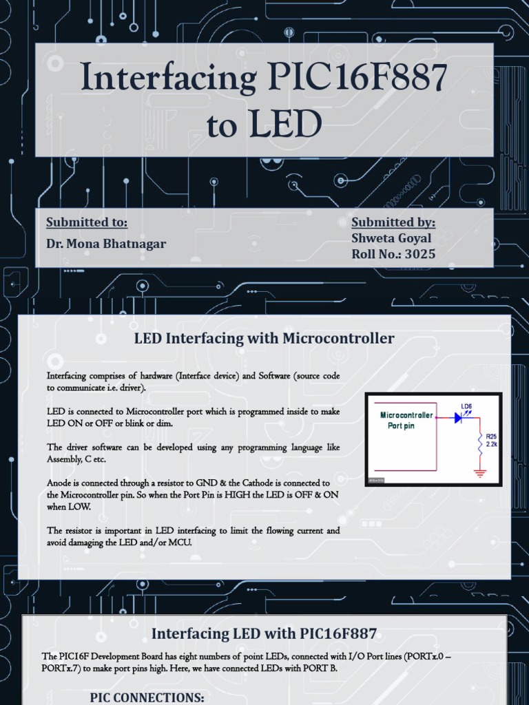 Interfacing LED To PIC | PDF | Electronic Engineering | Computer Hardware