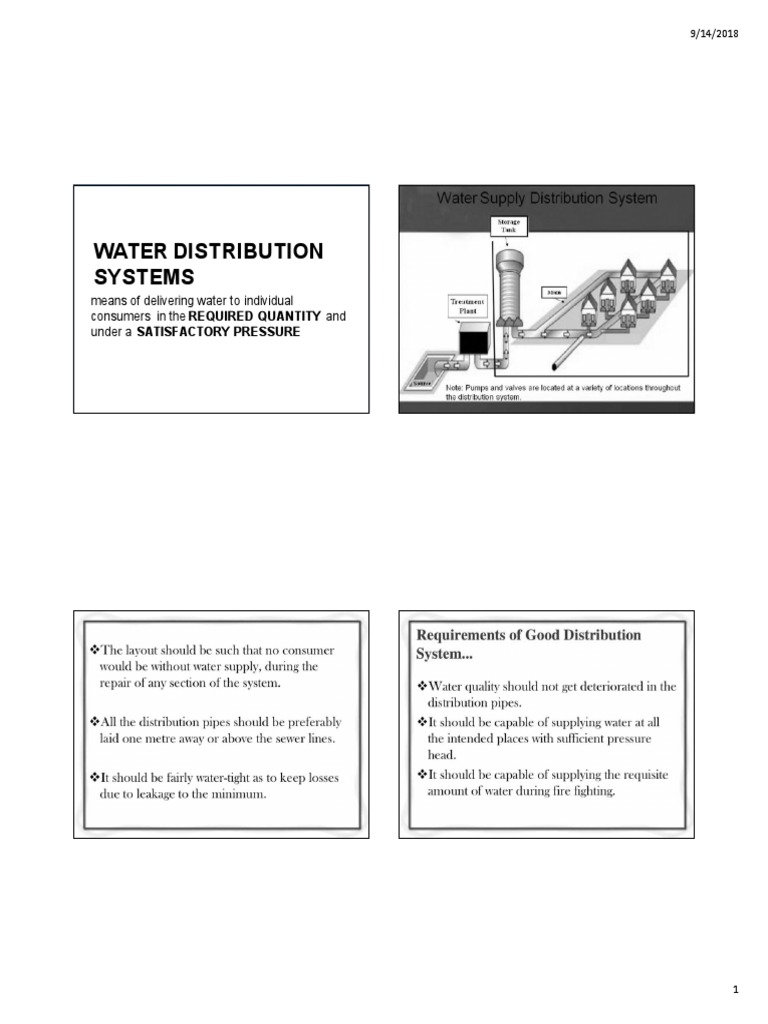 Water Distribution Systems: Typical Wsds | PDF | Reservoir | Water ...