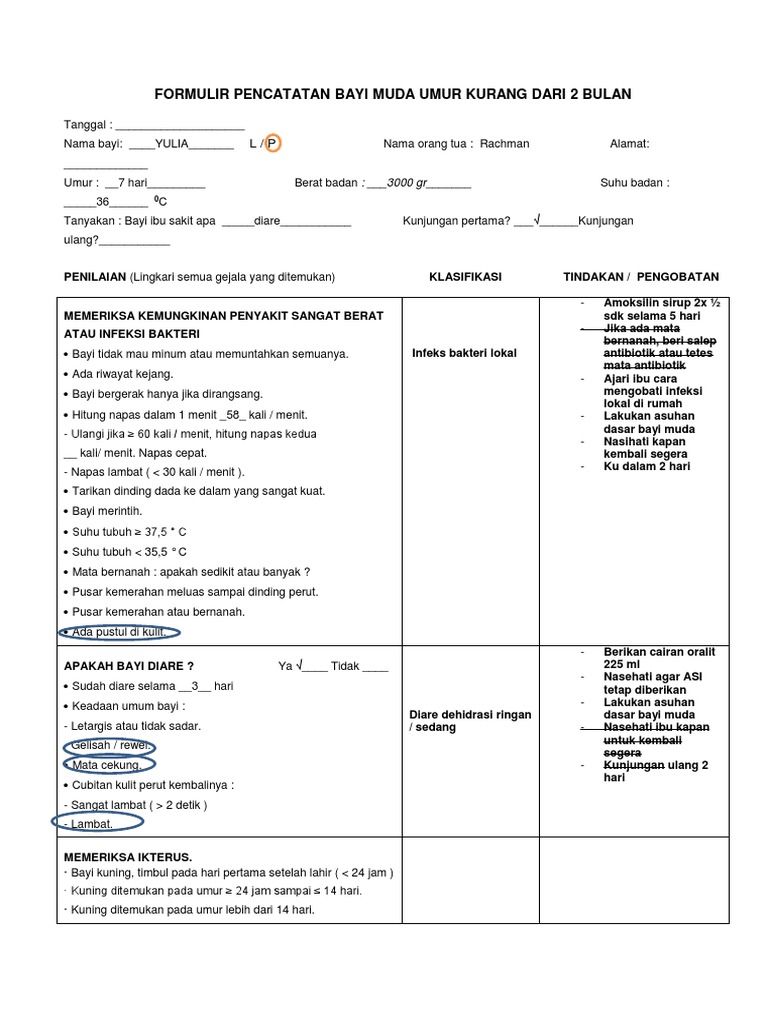 Contoh FORMULIR MTBM DG Kasus | PDF