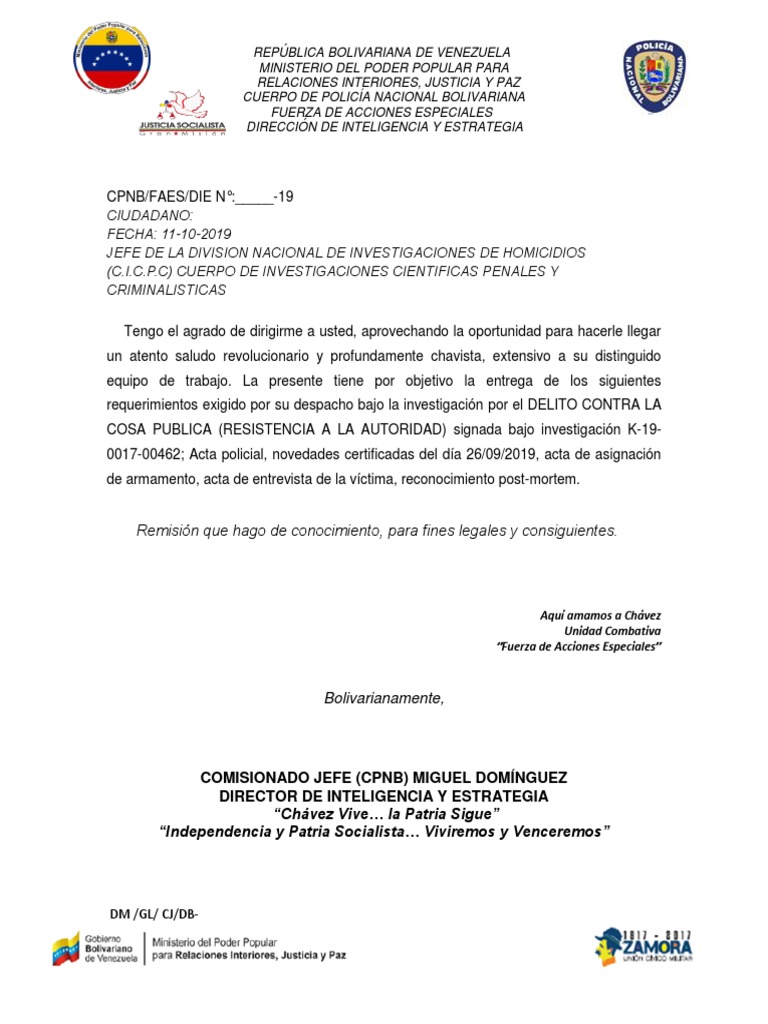 Oficio de Remision | PDF Oficio de Remision | PDF