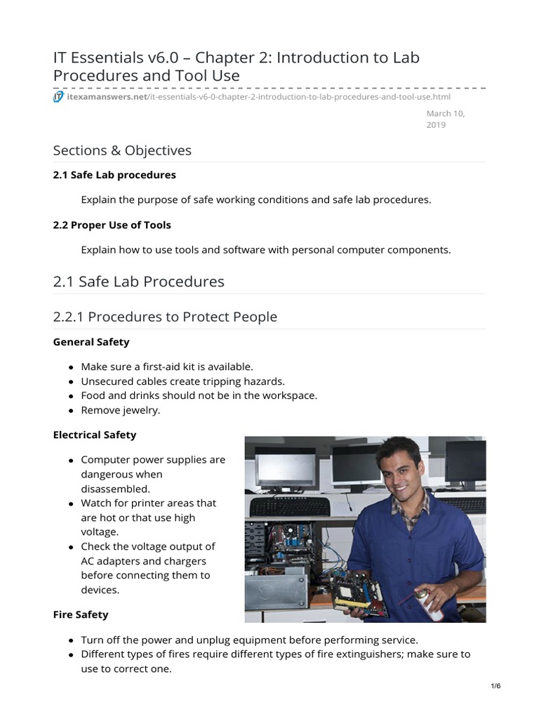 IT Essentials v60 Chapter 2 Introduction To Lab Procedures and Tool Use ...