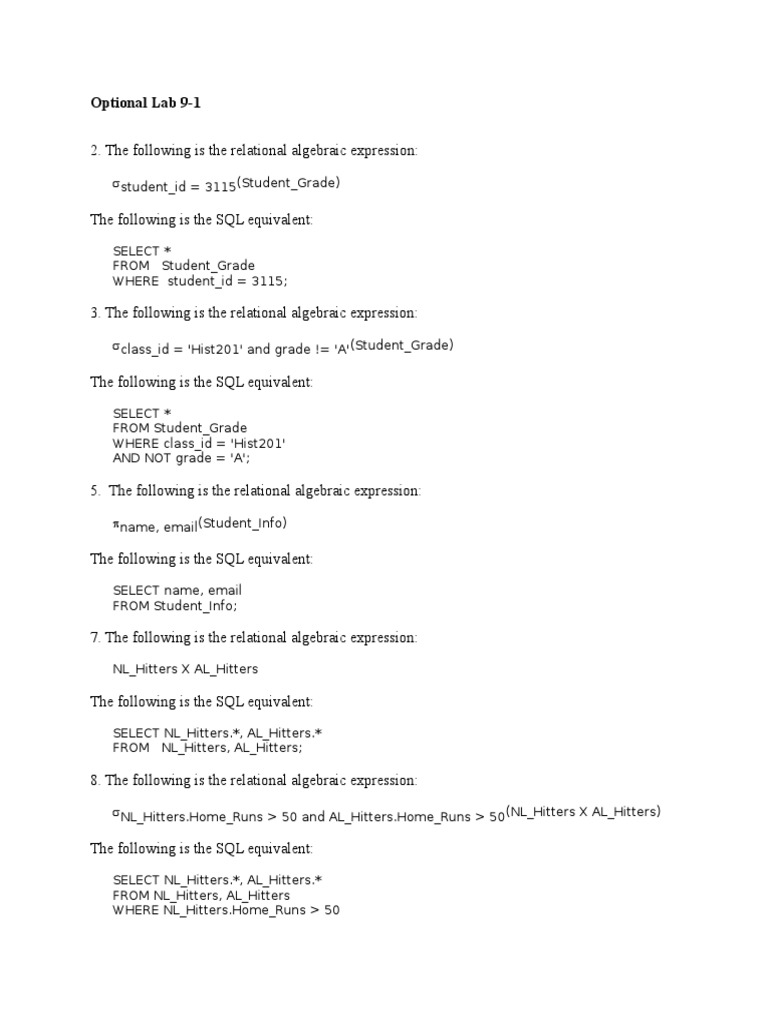 Relational Algebra | PDF