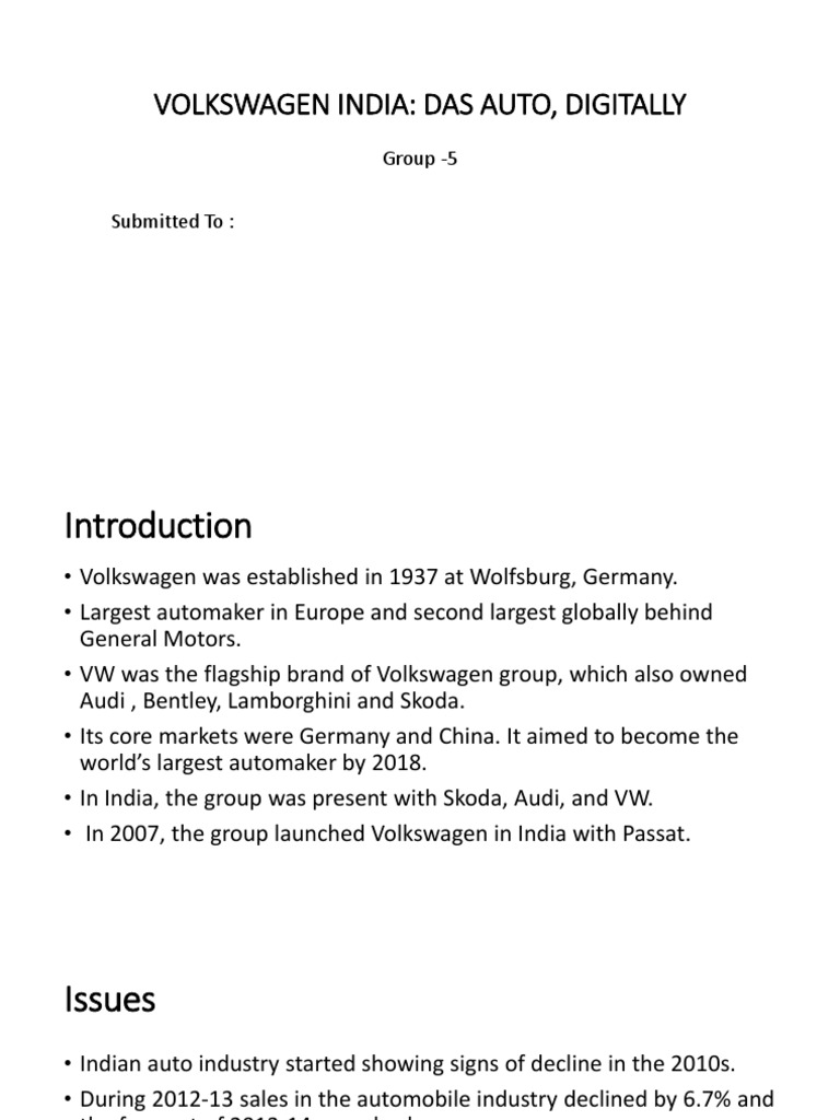 VW Case Study | PDF | Volkswagen | Volkswagen Group