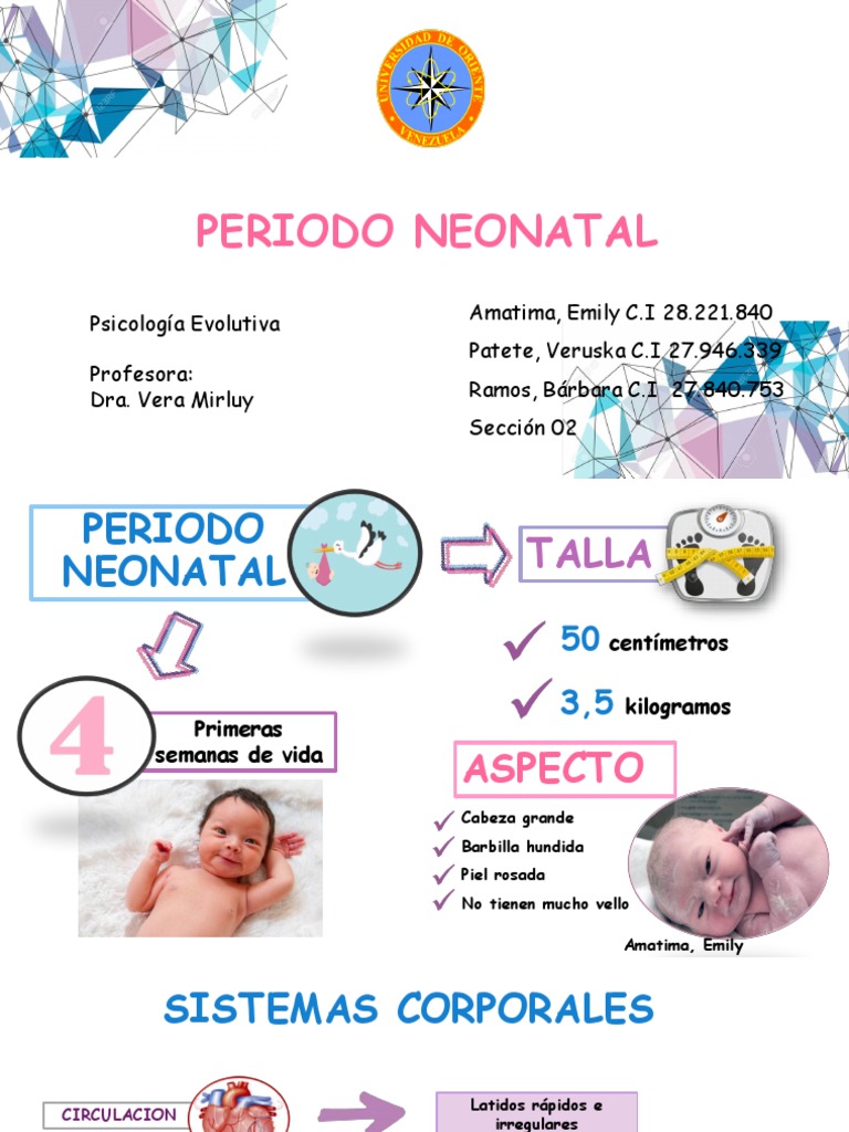 Periodo Neonatal | PDF | Ciencias del comportamiento | Especialidades ...