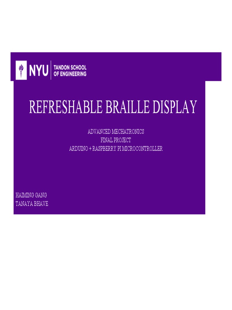 Braille Display | PDF | Arduino | Raspberry Pi