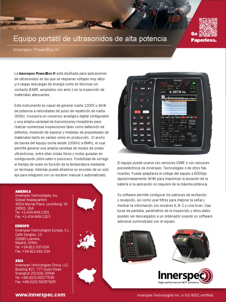 Innerspec PowerBox H: Ultrasonido Avanzado | PDF | Ultrasonido | Par ...