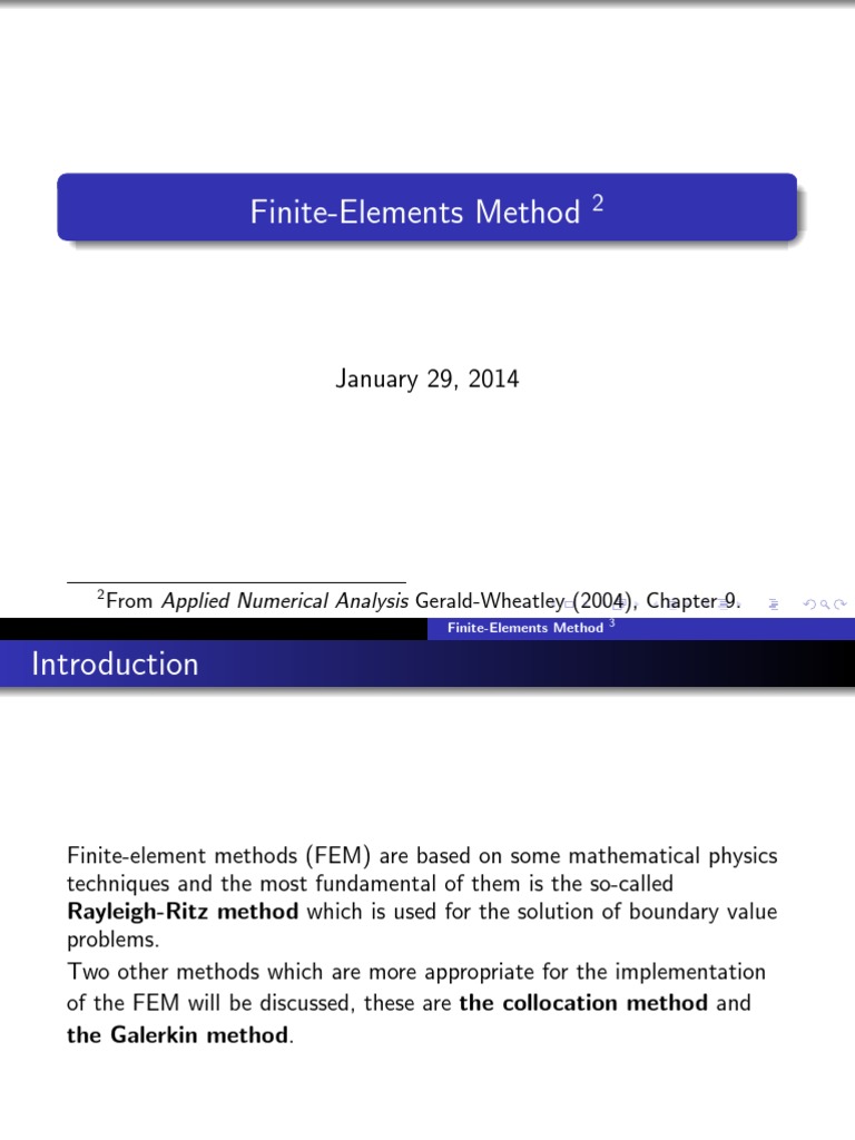 Finite-Elements Method: January 29, 2014 | PDF | Finite Element Method ...