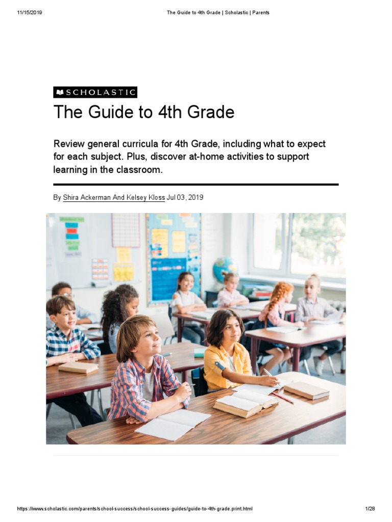 The Guide To 4th Grade Scholastic Parents | PDF | Fraction (Mathematics ...