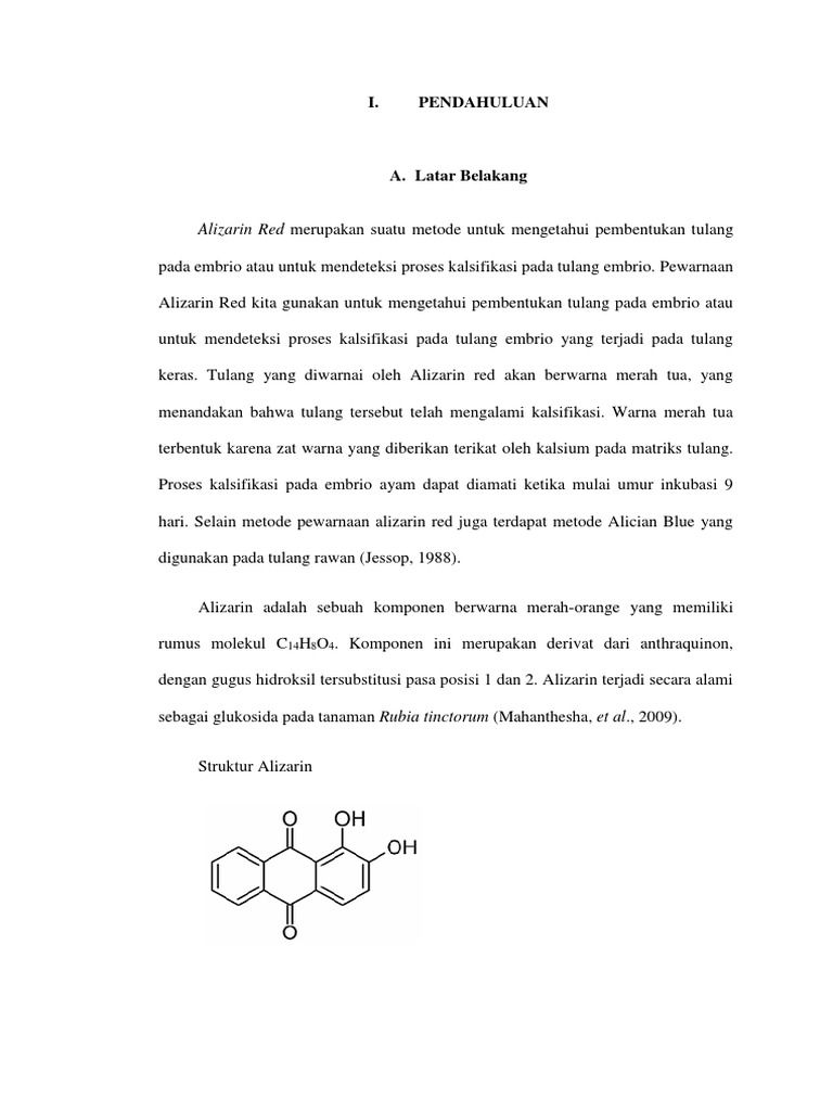 Pewarnaan Alizarin Red Ai | PDF