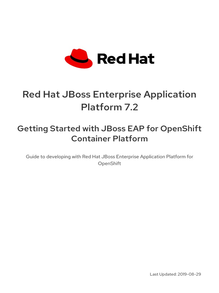 Red Hat JBoss Enterprise Application Platform-7.2-Getting Started With JBoss EAP for OpenShift ...