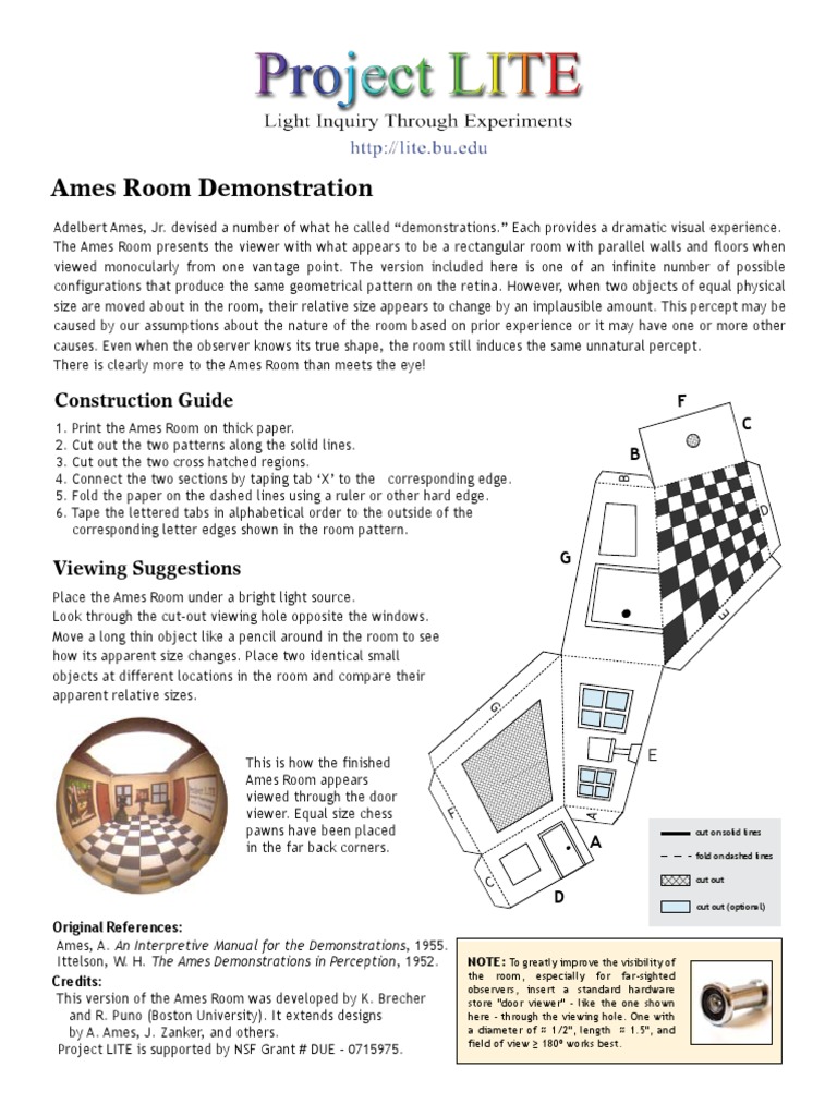 Ames Room Demonstration: Construction Guide | PDF | Mental Processes ...