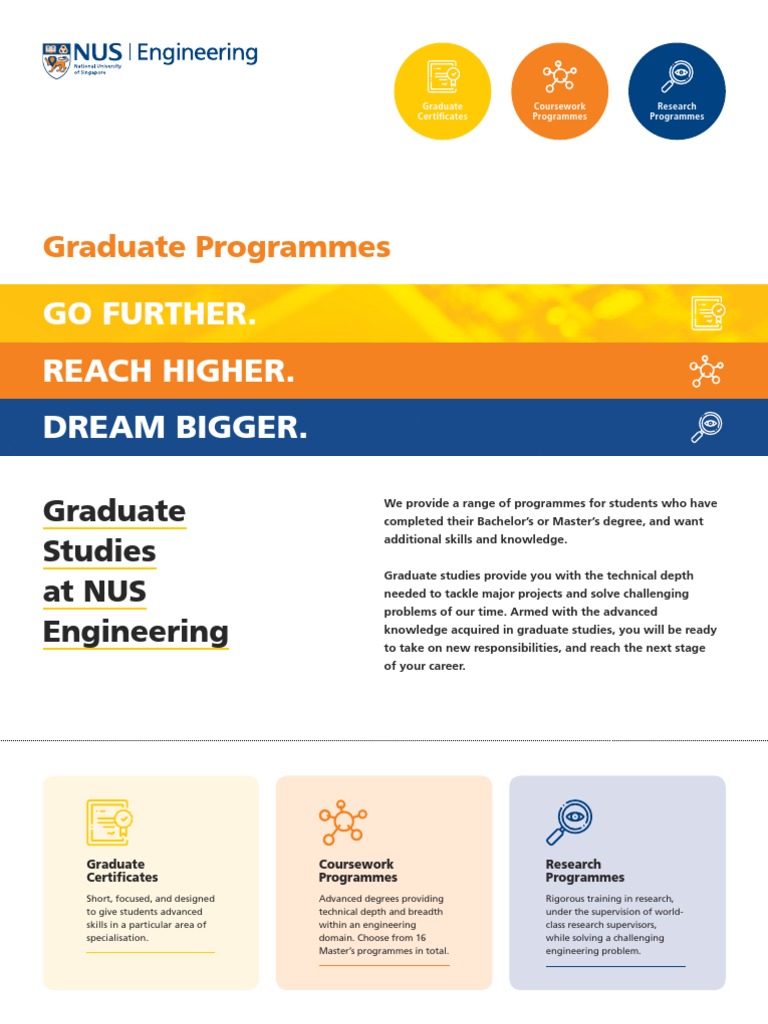 NUS Engineering Brochure OGP2019 | PDF | Postgraduate Education ...